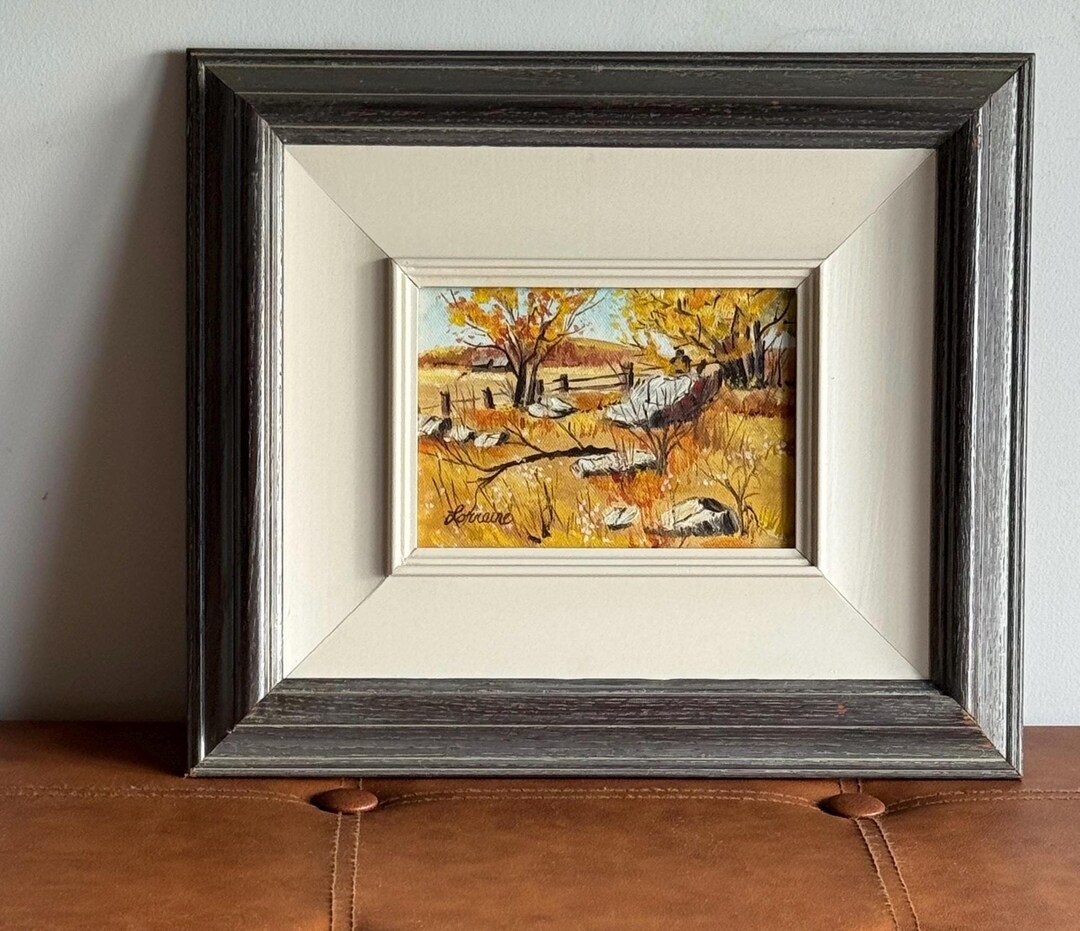 Vintage Autumn Landscape Painting 1984 Signed Lorraine, Canadiana ...