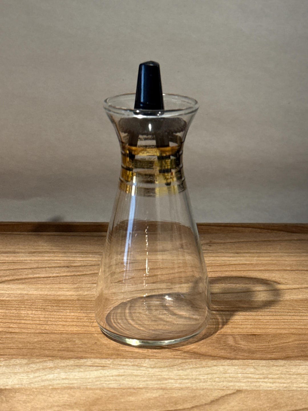 Vintage Mid Century Pyrex Oil & Vinegar Cruet Dispenser,gold Accent ...