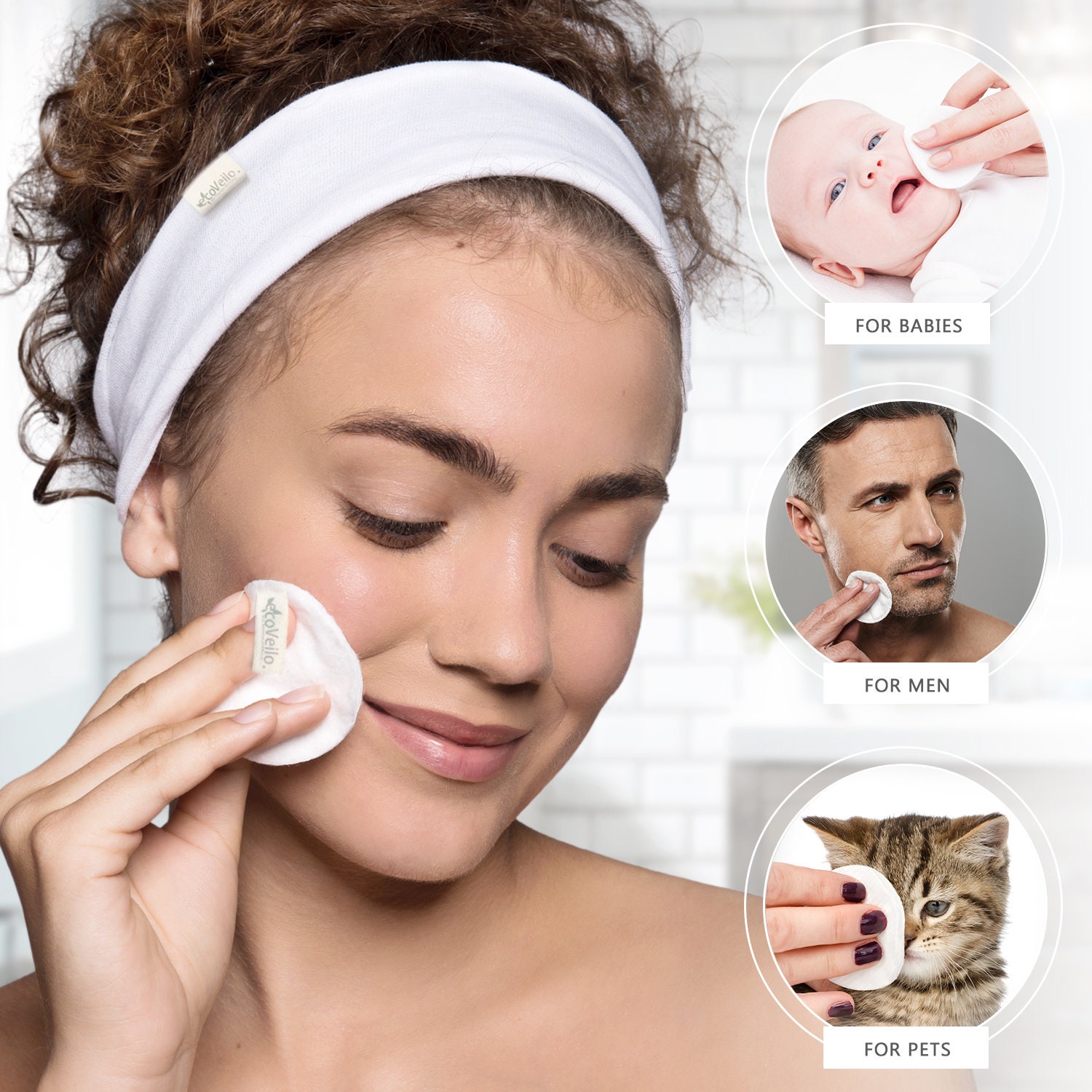 Reusable Bamboo Cotton Makeup Remover Pads. Eco Friendly Facial Rounds ...