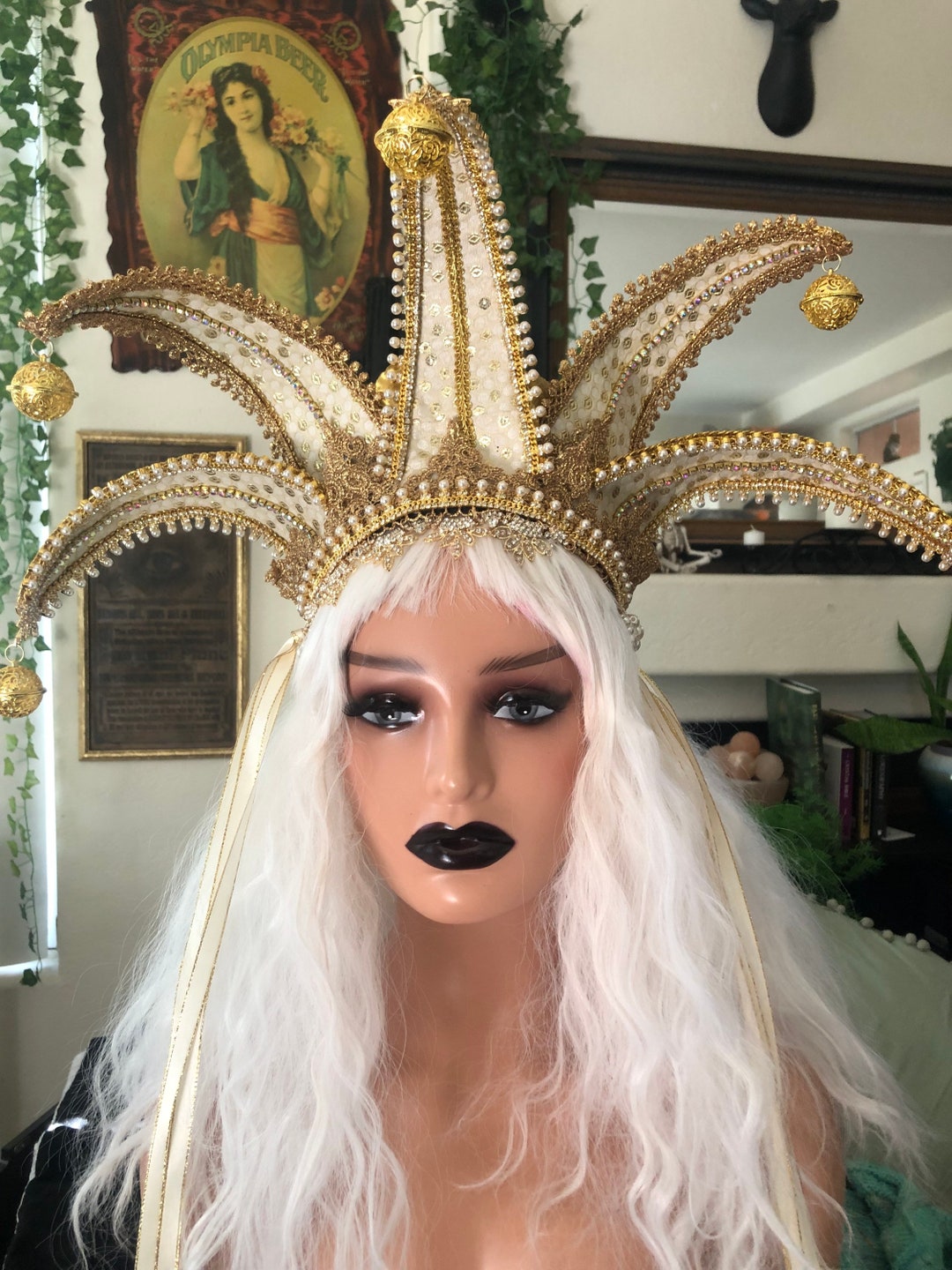 Jester Circus Headdress Masquerade, Fairy Fantasy Bridal Photoshoot ...