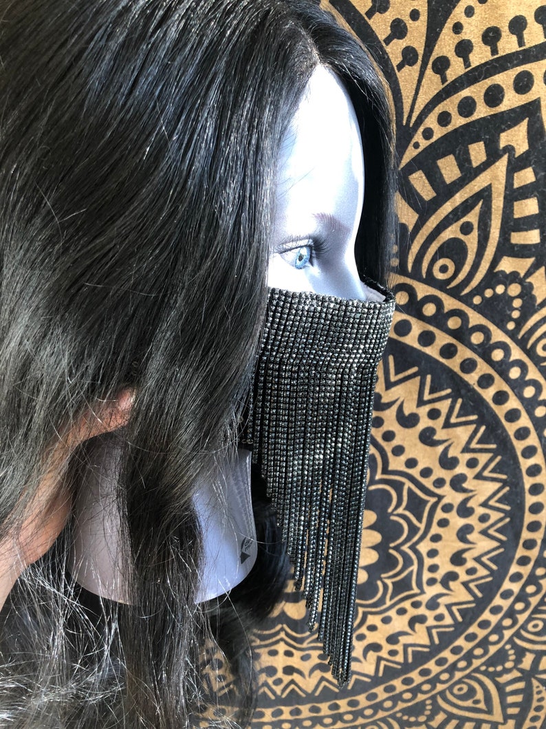 Tassel Fashion Mask Bridal Masquerade Vampire Fairy Fantasy - Etsy