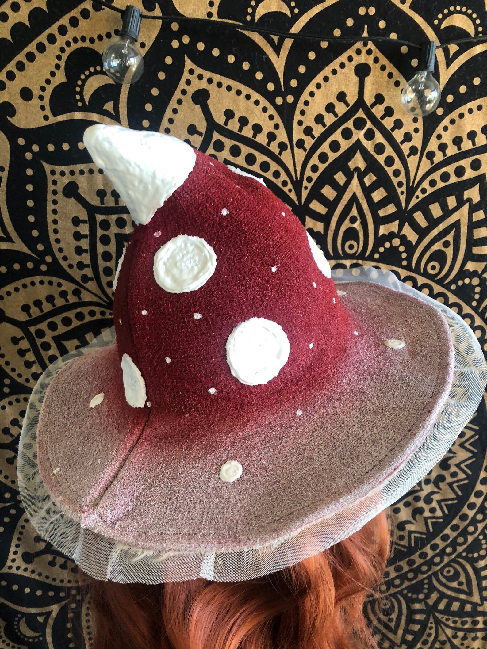Red Toadstool Fungi Fly Agaric Mushrooms Slouchy Witch Hat - Etsy