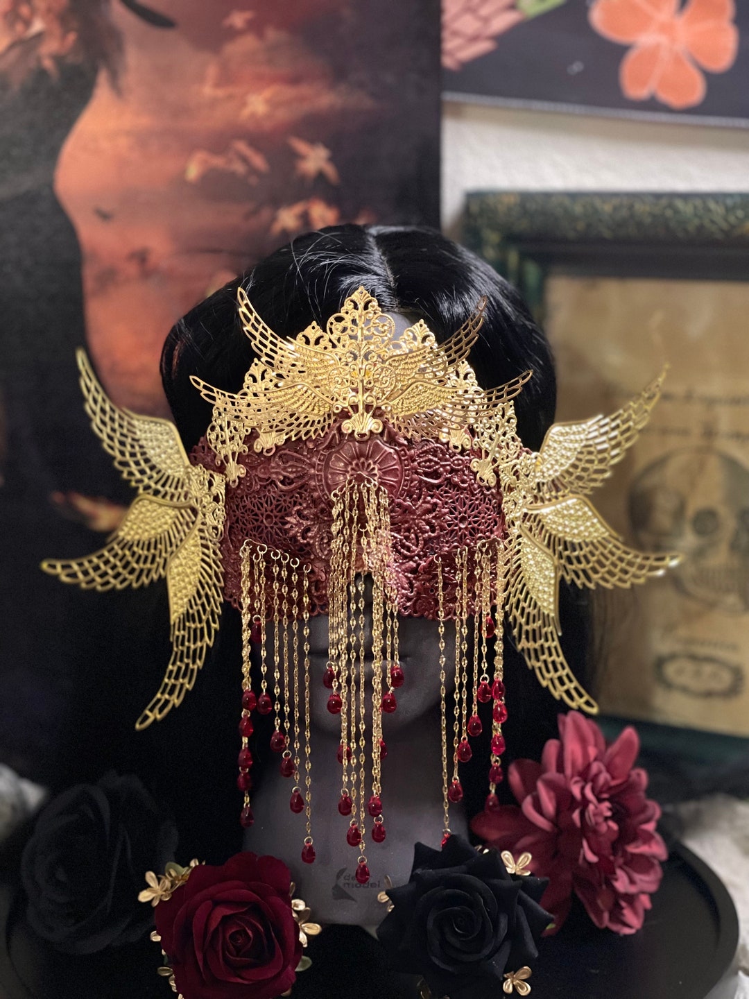 Valkyrie Blind Illusion Mask Masquerade Fantasy Photoshoot Renfaire ...