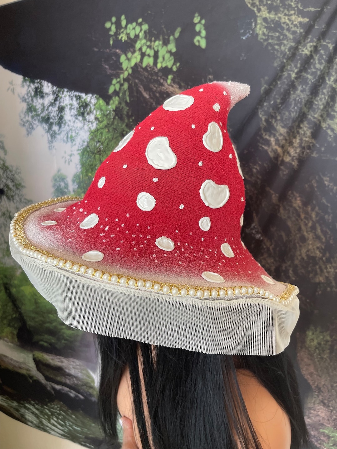 Red Toadstool Hat Fungi Fly Agaric Fairy Mushrooms Mushroomcore ...