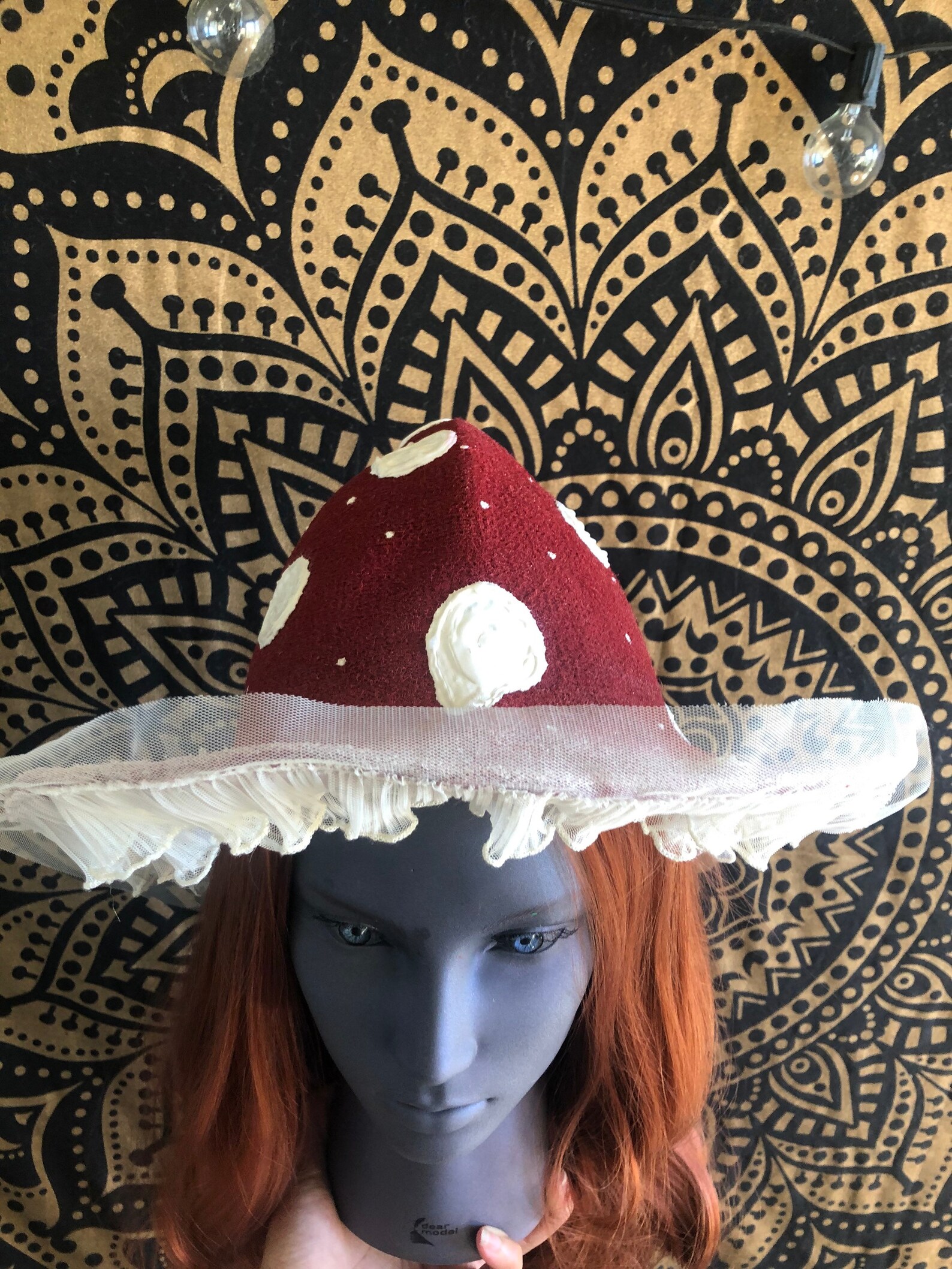 Red Toadstool Fungi Fly Agaric Mushrooms Slouchy Witch Hat - Etsy