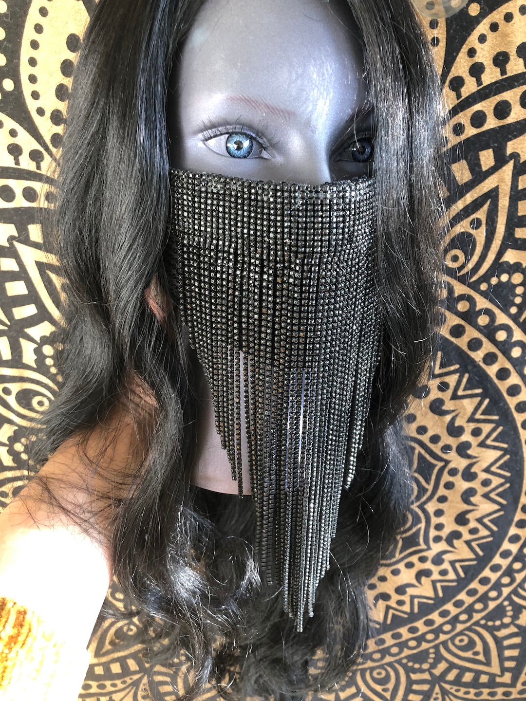 Tassel Fashion Mask Bridal Masquerade Vampire Fairy Fantasy Belly ...