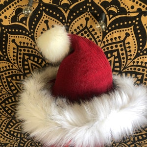 Yule Christmas Holiday Santa Hat Slouchy Wool Luxury Faux-fur Winter ...