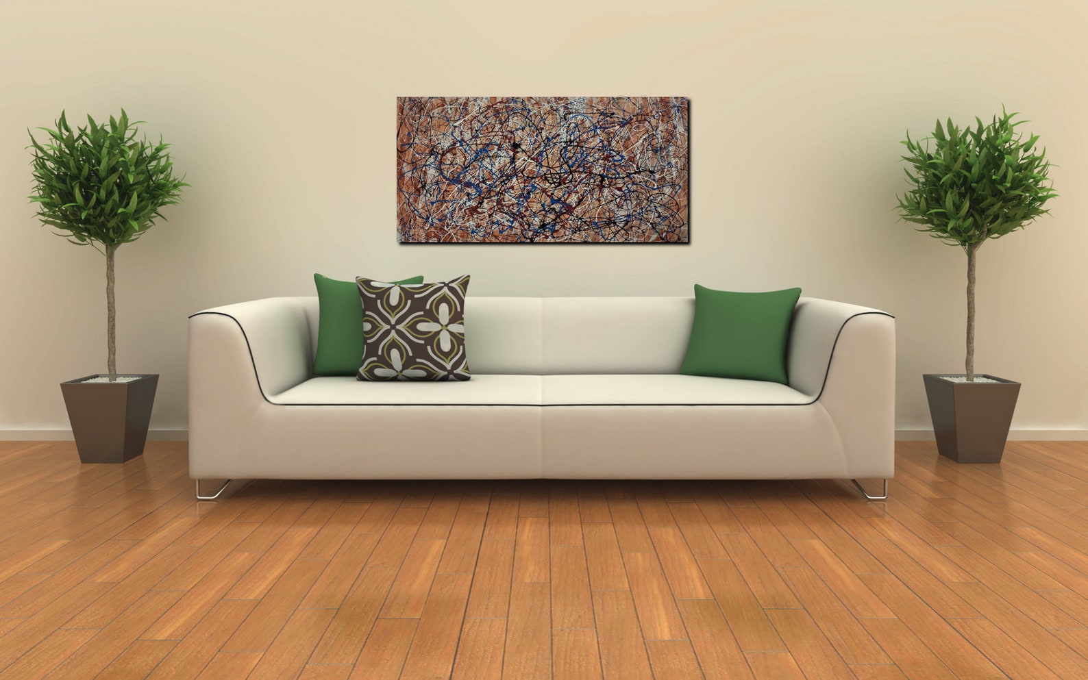 Large Long Wall Art Abstract Painting Extra Large Painting - Etsy