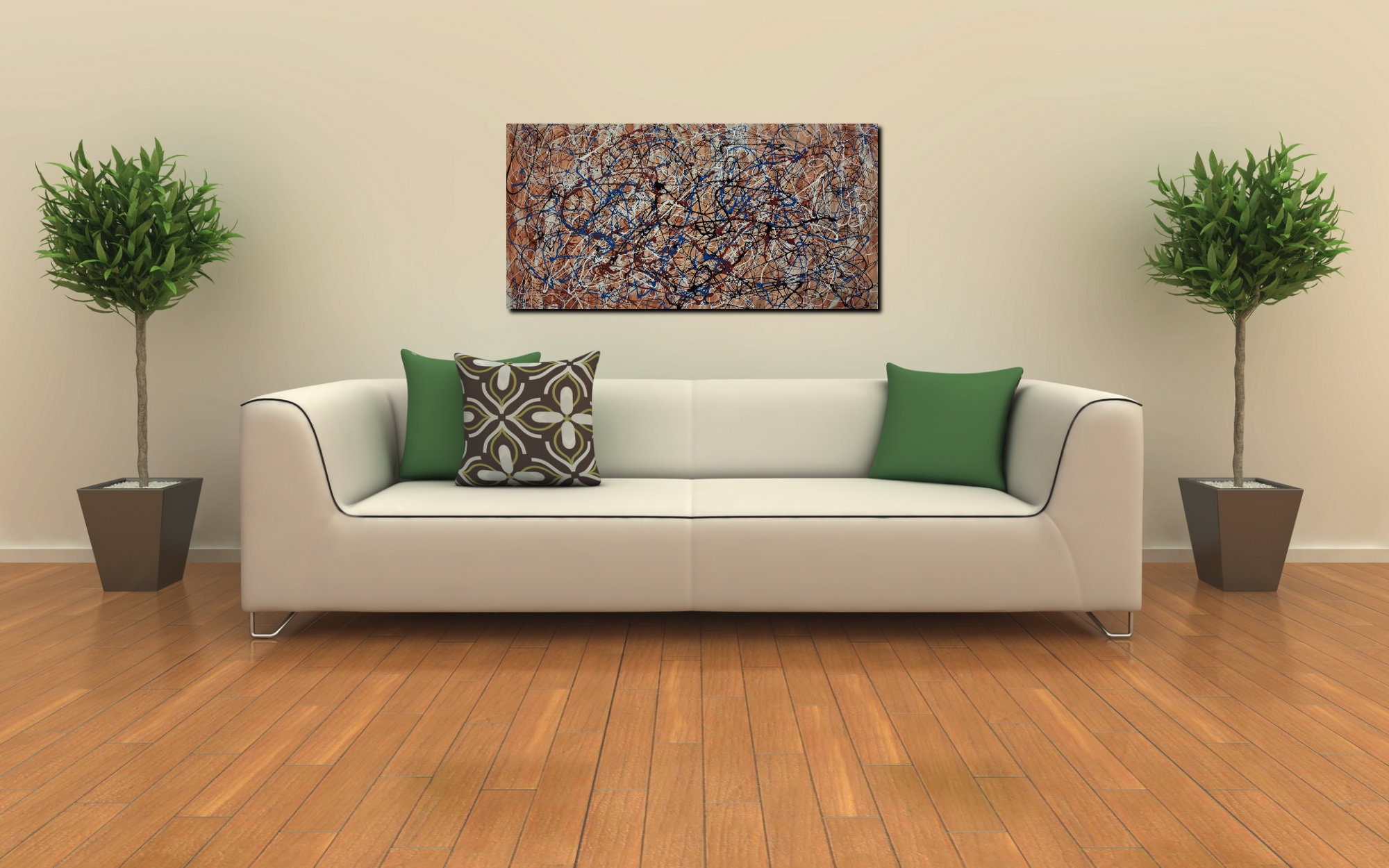 Large Long Wall Art Abstract Painting Extra Large Painting - Etsy