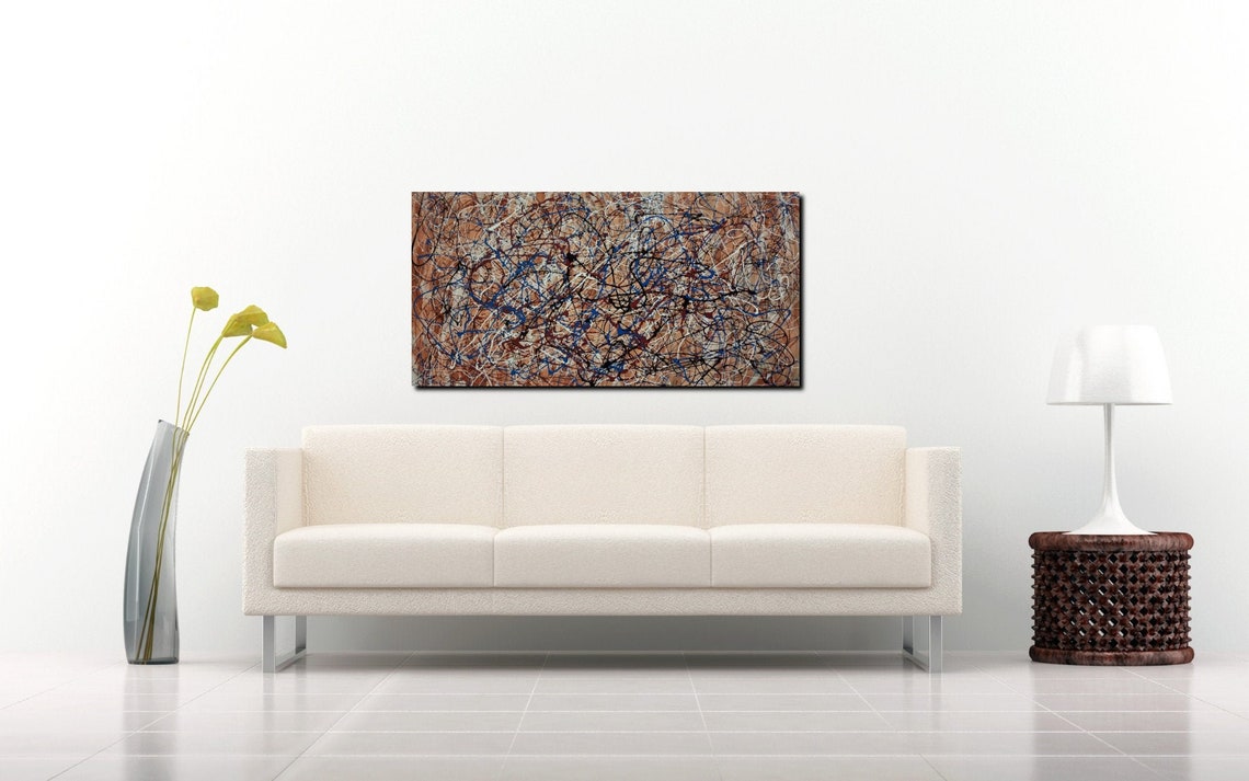 Large Long Wall Art Abstract Painting Extra Large Painting - Etsy