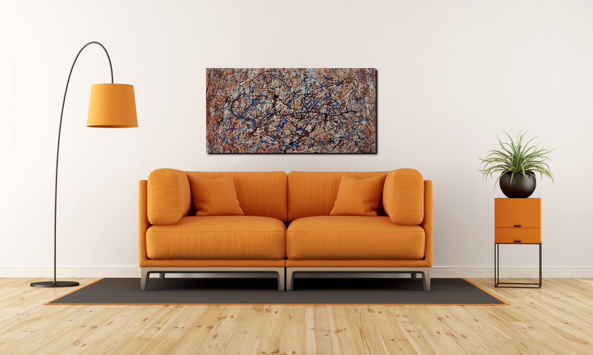 Large Long Wall Art Abstract Painting Extra Large Painting - Etsy