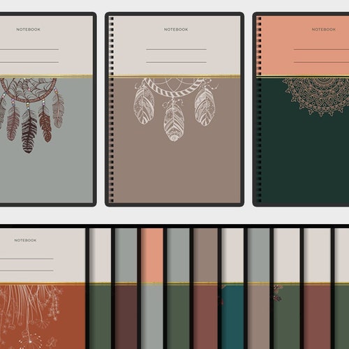 Boho Digital Notebook Covers Planner Covers Minimal - Etsy