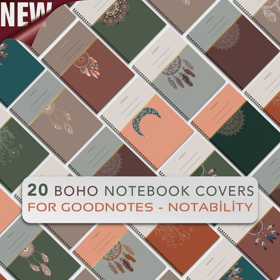 20 BOHO Goodnotes Covers Boho Png Boho Notebook Cover - Etsy