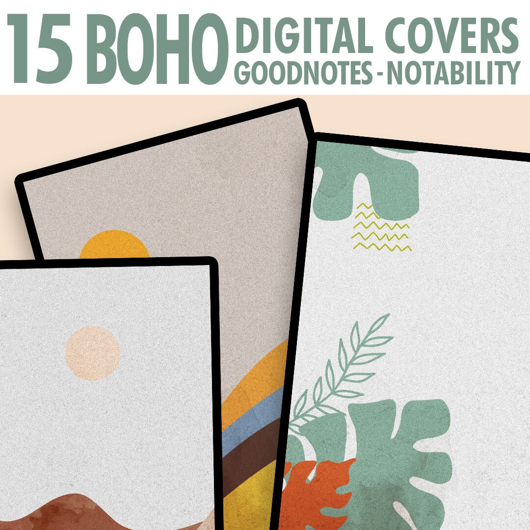 15 Boho Digital Notebook Covers Goodnotes Covers Notability - Etsy