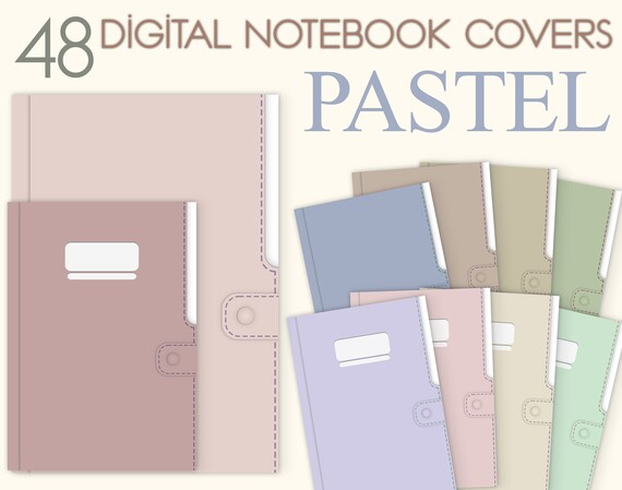 48 in 1 Digital Book Cover Digital Notebook Covers for | Etsy