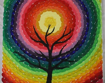 Rainbow Tree, Acrylic Painting, 11"×14" - Etsy