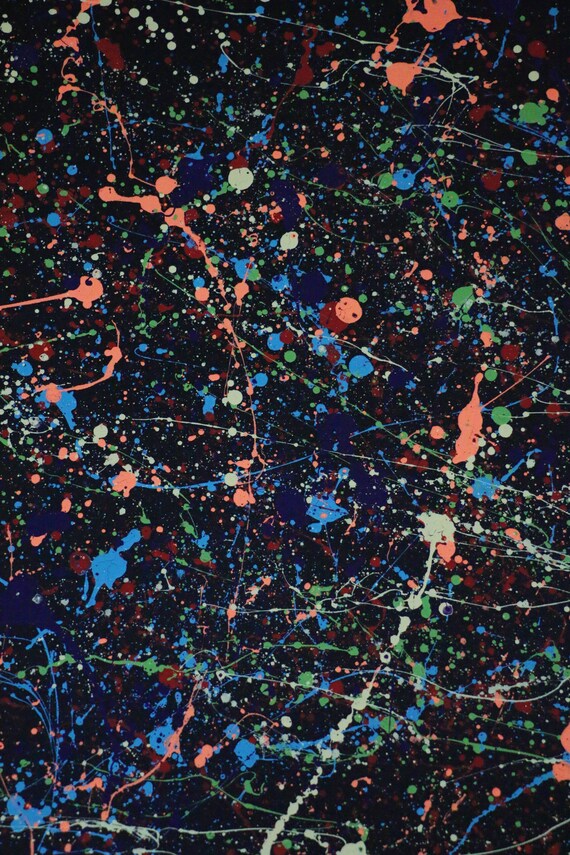 Jackson Pollock Inspired Splatter Paint Canvas | Etsy