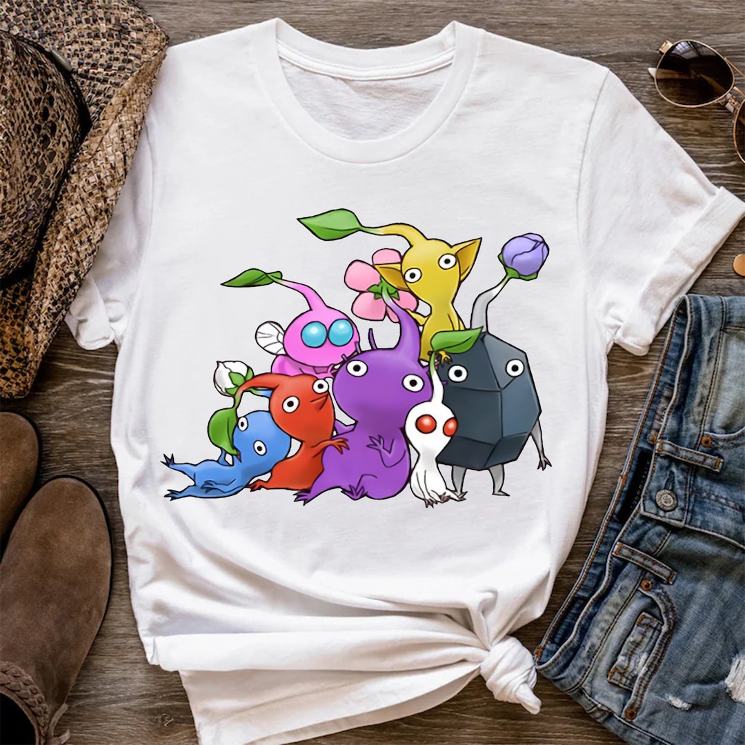 Pikmin Shirt,art Cute Pikmins Shirt,video Game T-shirt,gaming Gamer ...