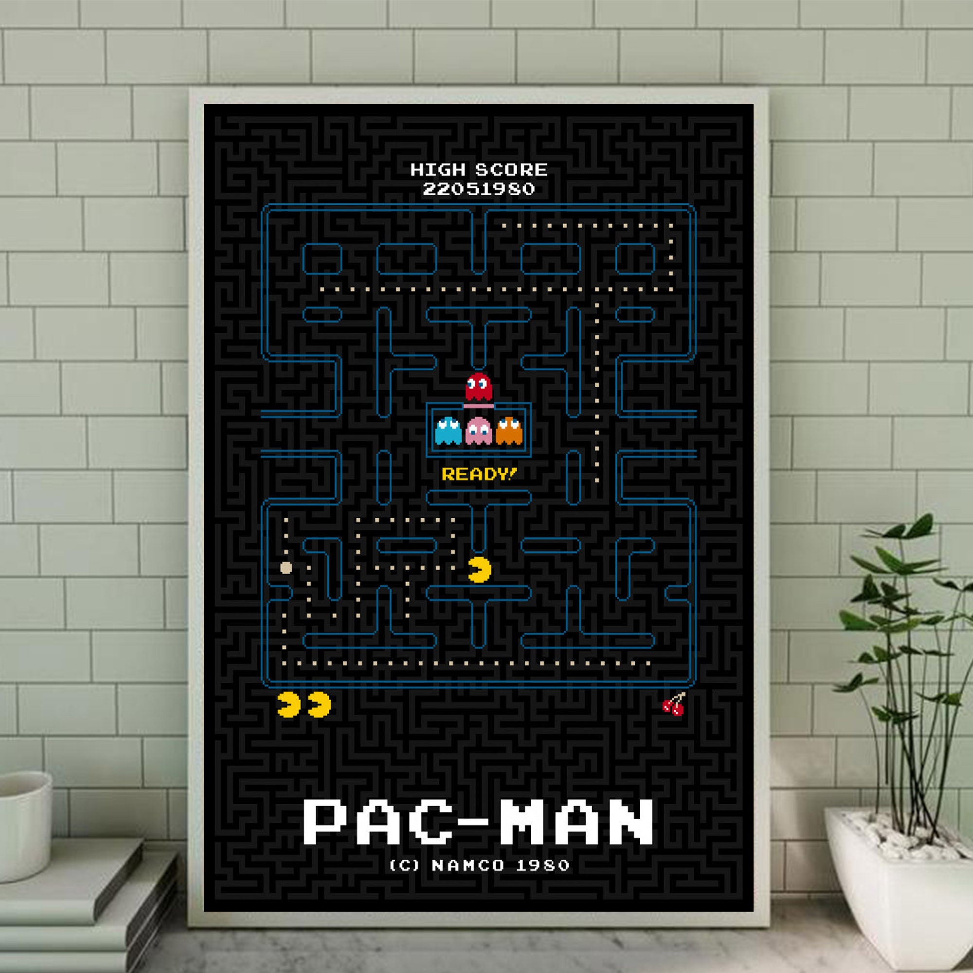 Pac Man Gaming Poster Pac Man game print Nintendo Gaming | Etsy