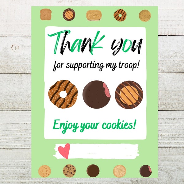 Digital Girl Scout Thank You Card - Etsy