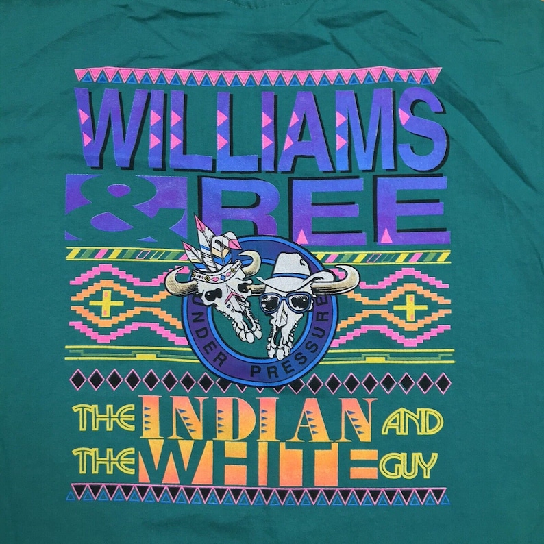 Vintage Williams & Ree the Indian and the White Guy Single T Shirt Size ...