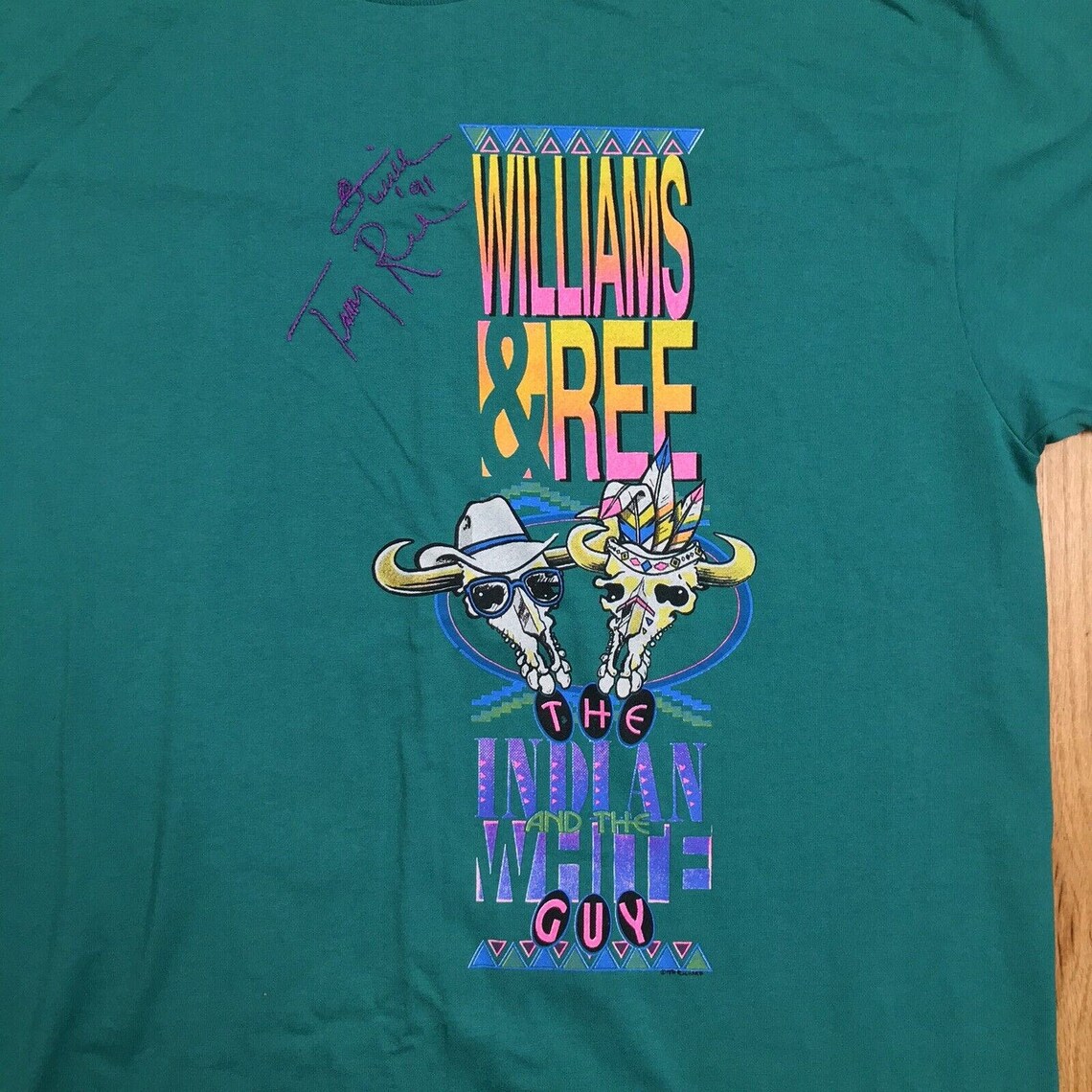 Vintage Williams & Ree the Indian and the White Guy Single T Shirt Size ...