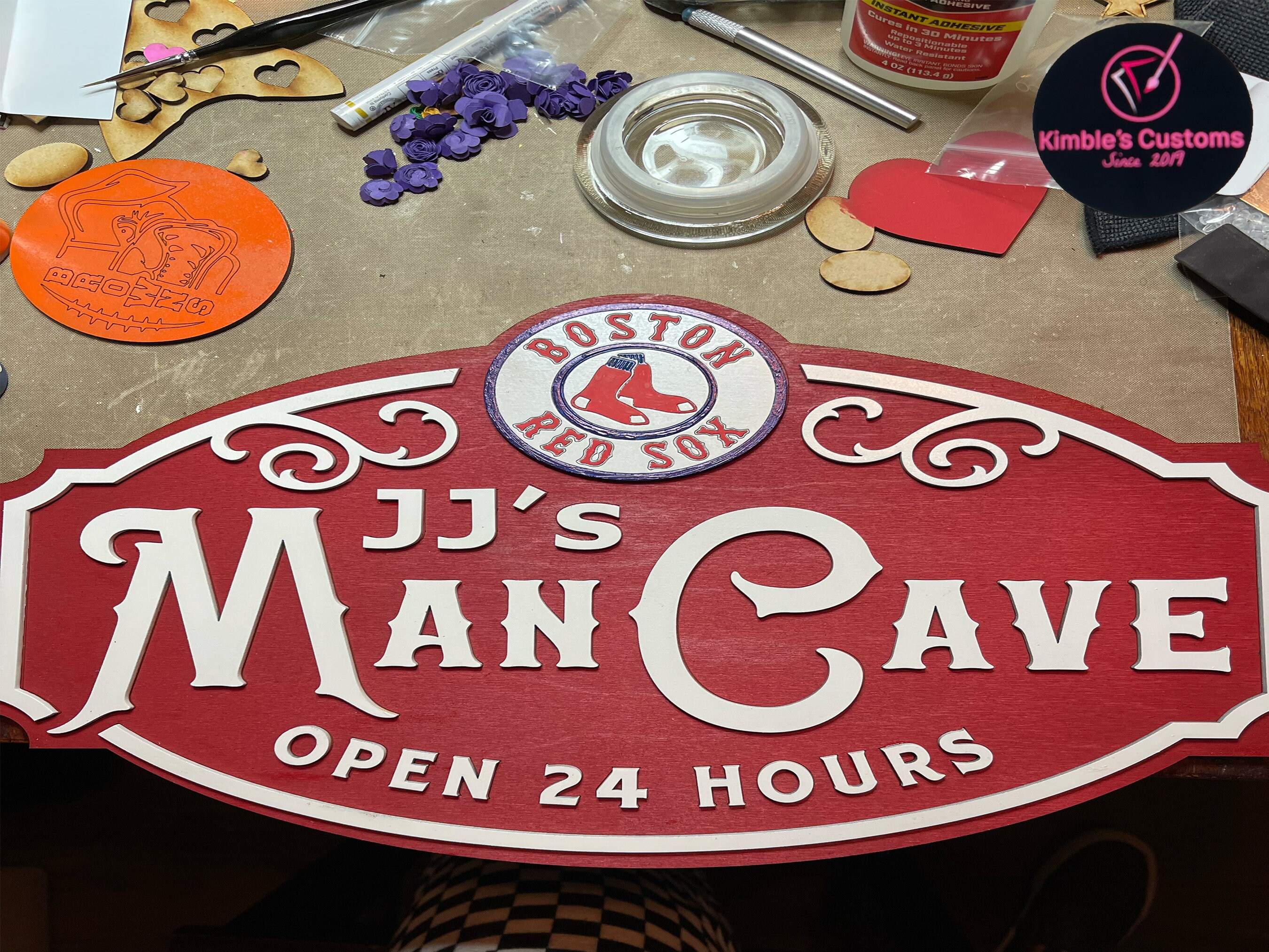 Boston Red Sox Man Cave Sign - Etsy
