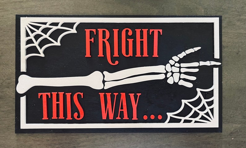 Fright This Way Sign - Etsy