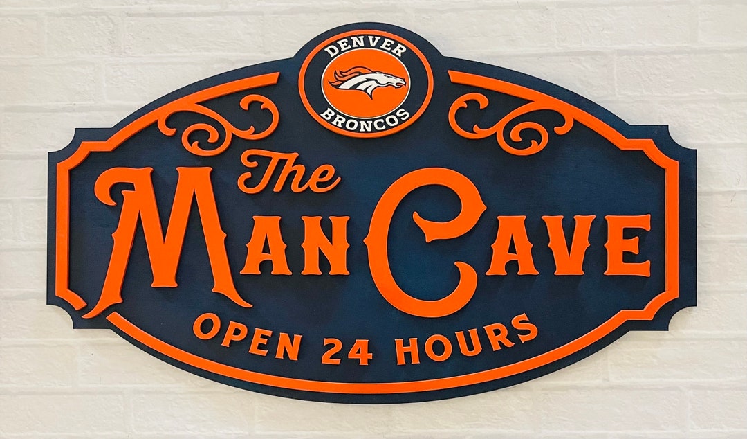 Denver Broncos Man Cave Plaque - Etsy
