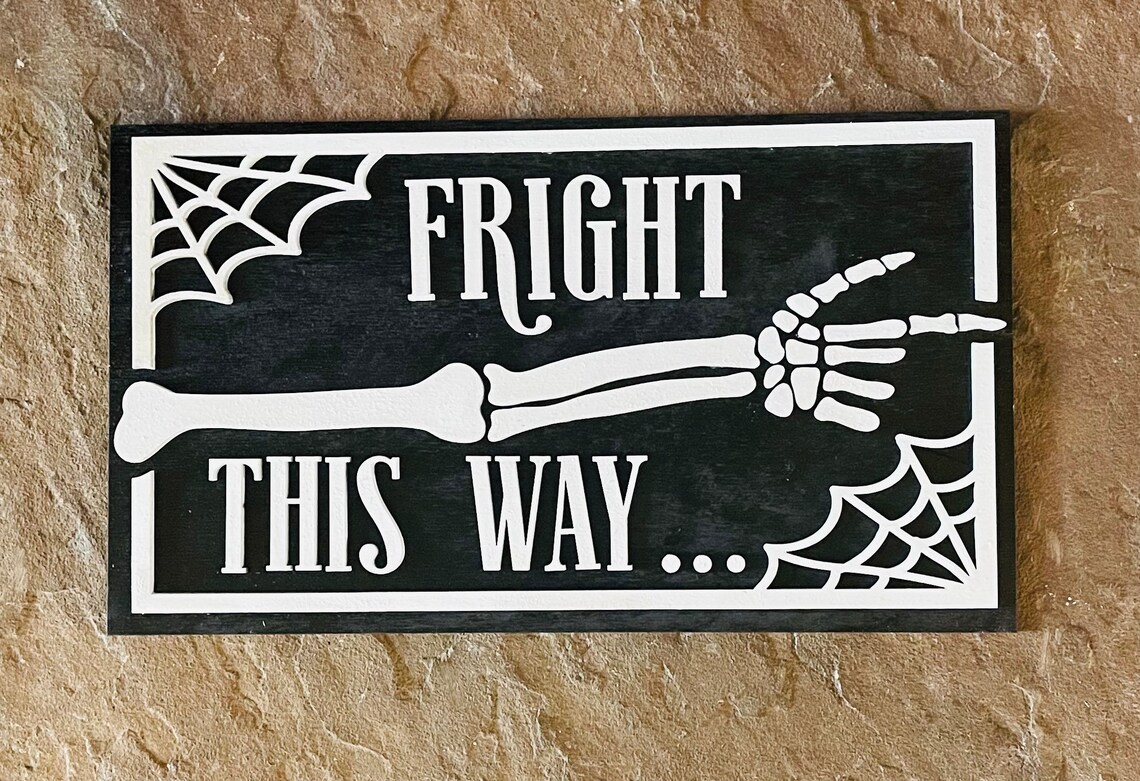 Fright This Way Sign - Etsy