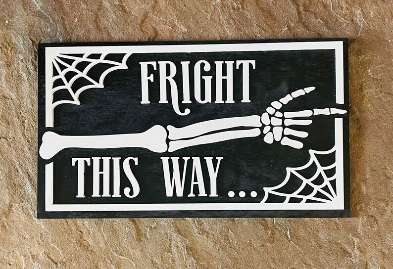 Fright This Way Sign - Etsy