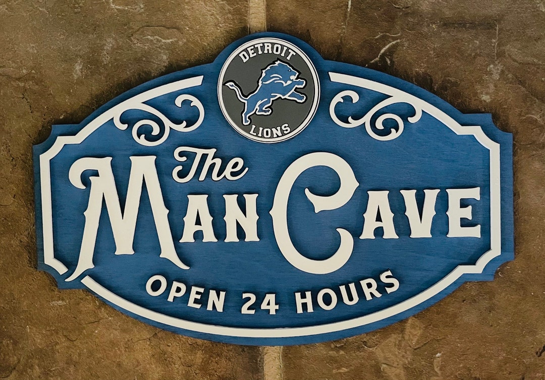 Detroit Lions Man Cave Sign - Etsy