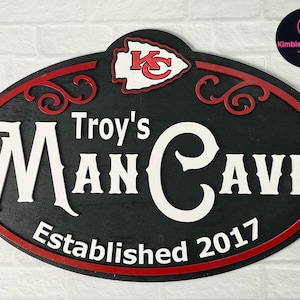 Kansas City Chiefs Man Cave Sign - Etsy
