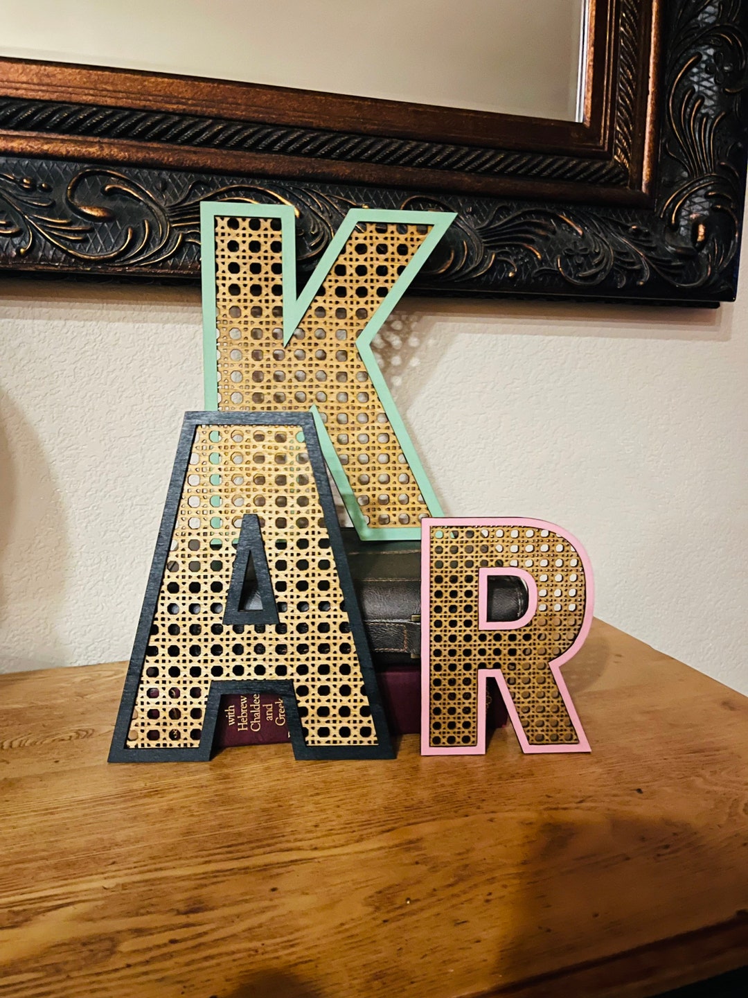 Rattan Letters - Etsy
