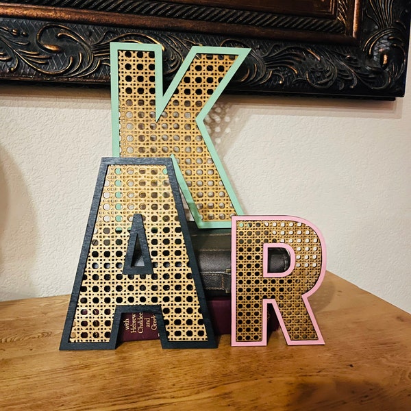 Rattan Letters - Etsy