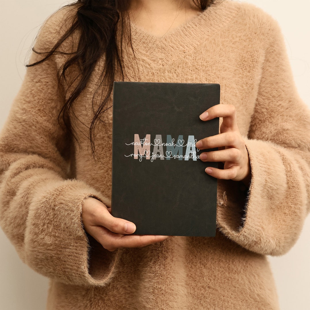 Personalized Mama Journal, Custom Name Notebook, Mom Journal With Names ...