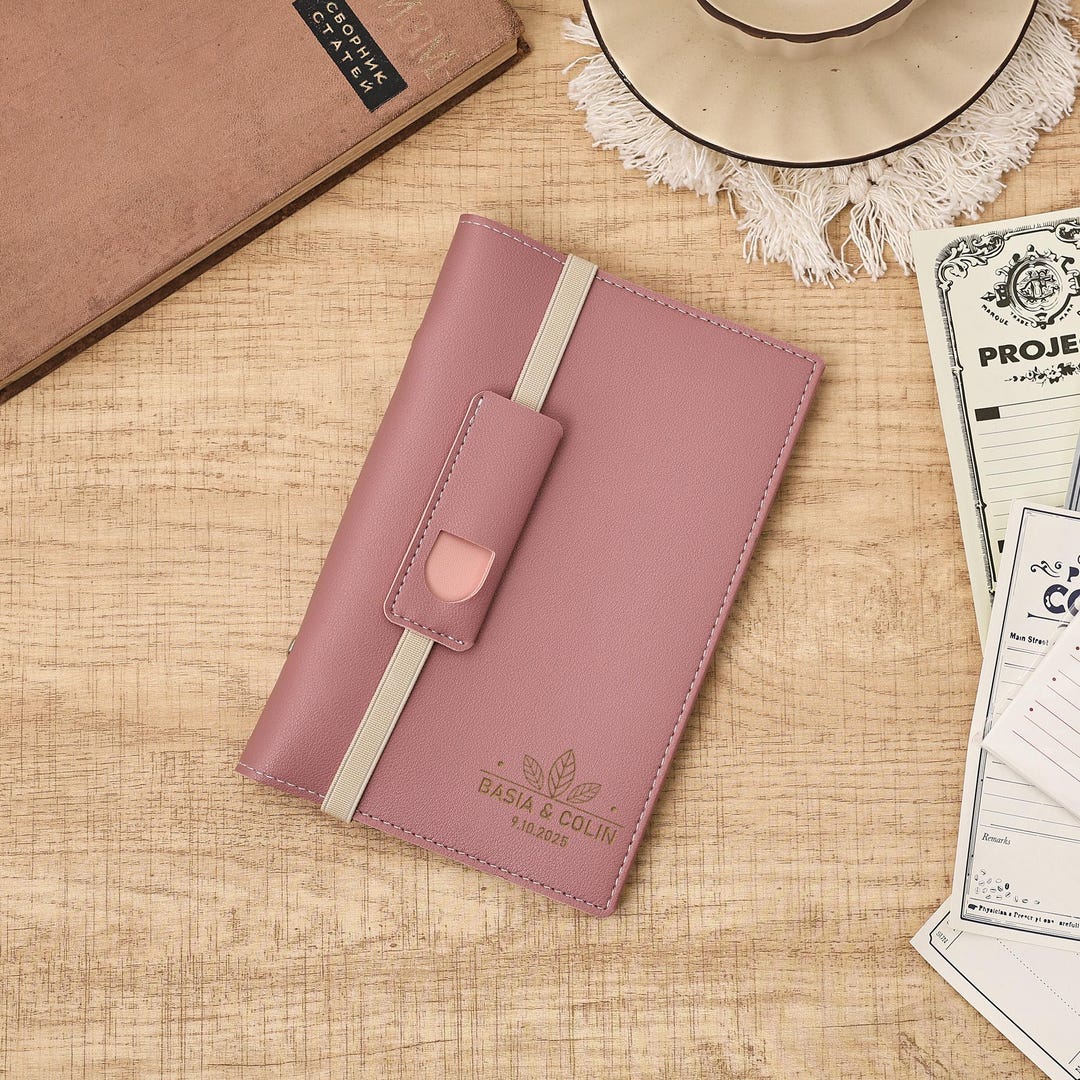 Personalized Refillable Notebook With Custom Name, Engraved Leather ...