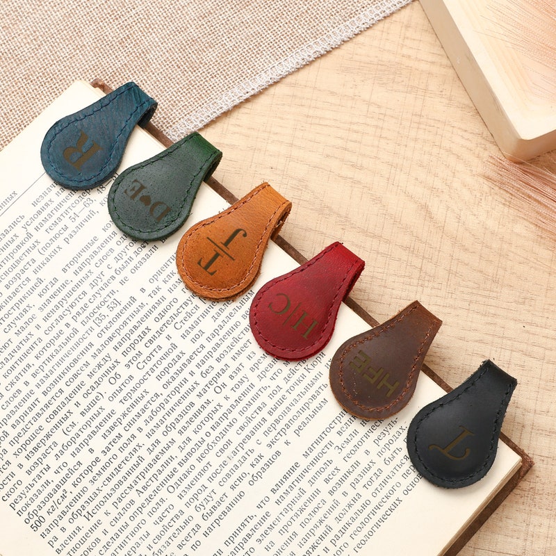 Leather Bookmark - Etsy