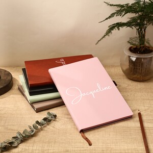 Personalized Leather Journal, Custom Name Notebook, Monogram Journal ...