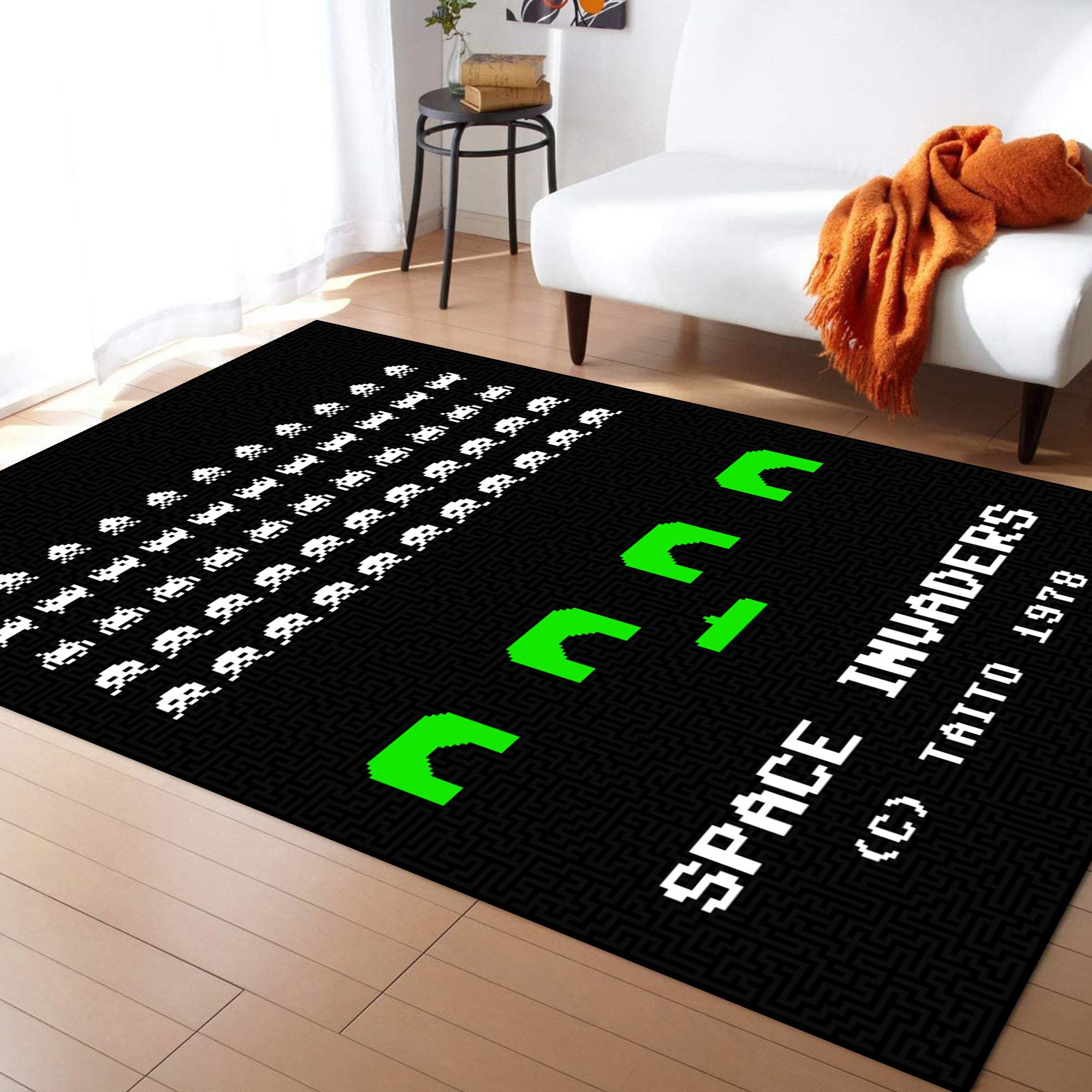 Arcade Space Invaders Gaming Rug Nintendo gaming Retro Video | Etsy