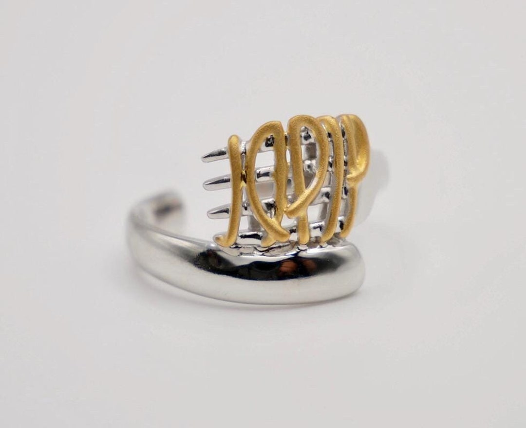 Adjustable Fork Spaghetti/pasta Ring - Platinum and 18K Gold Filled ...