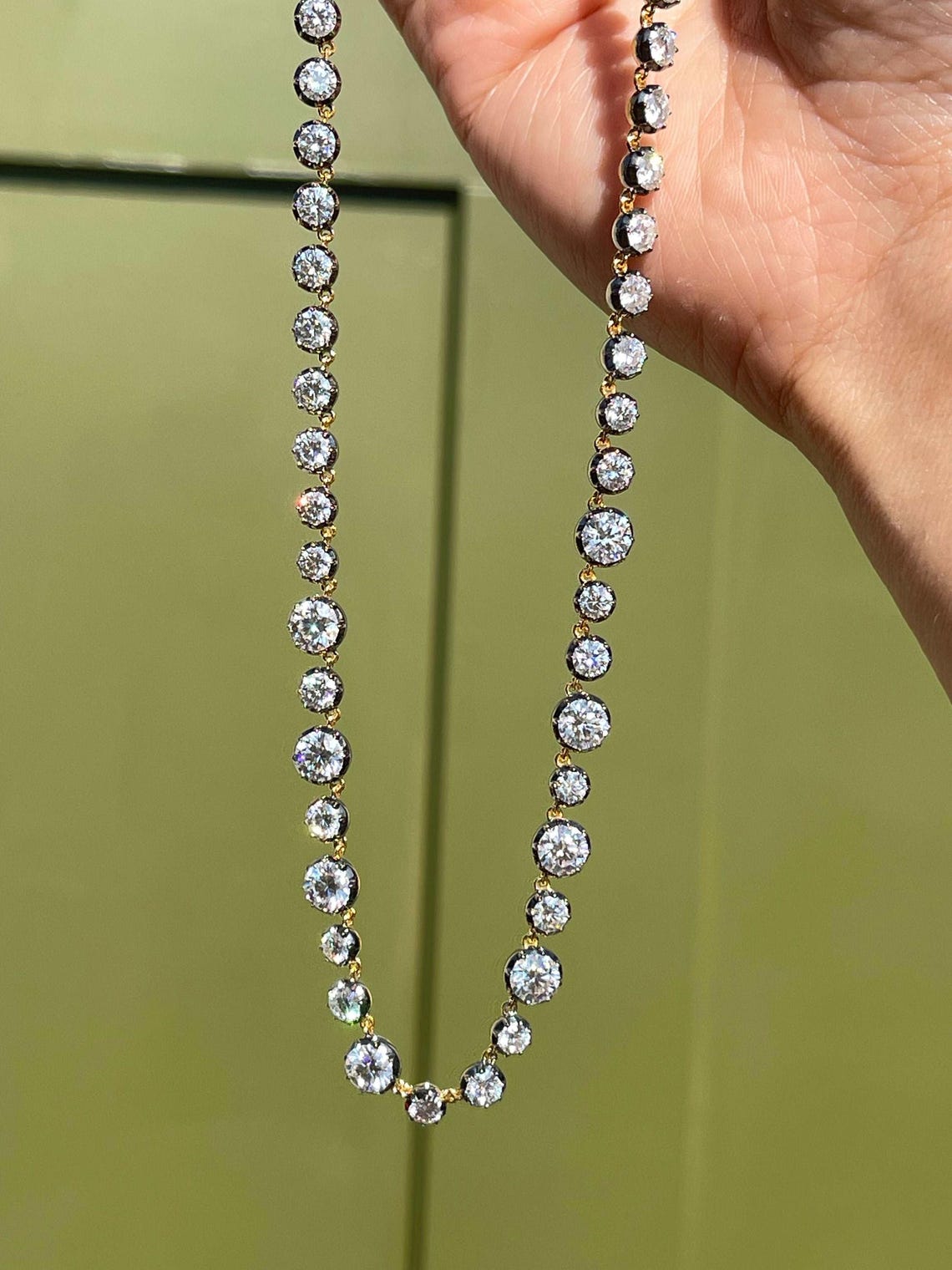 The 16 Ct Button Back Necklace Antique Inspired - Etsy