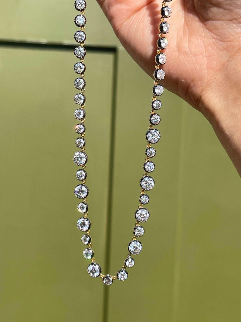 The 16 Ct Button Back Necklace Antique Inspired - Etsy