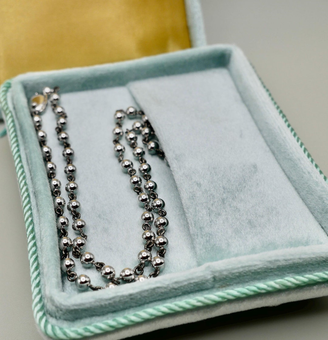 Georgian Victorian Art Deco Ball Sphere Chain Necklace - Etsy