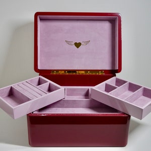 Ruby Royale Wood Lacquered Multi Tier Jewelry Box - Etsy