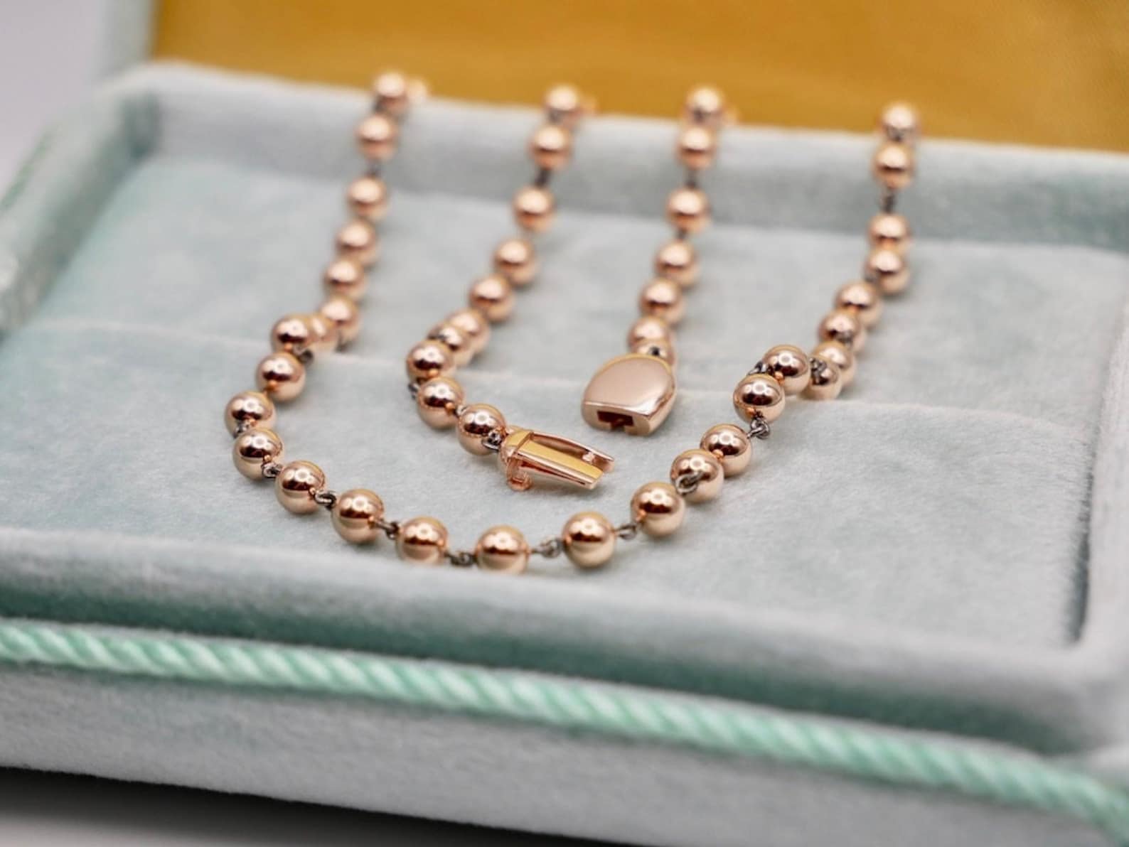 4 Mm Georgian Victorian Art Deco Ball Sphere Chain Necklace - Etsy