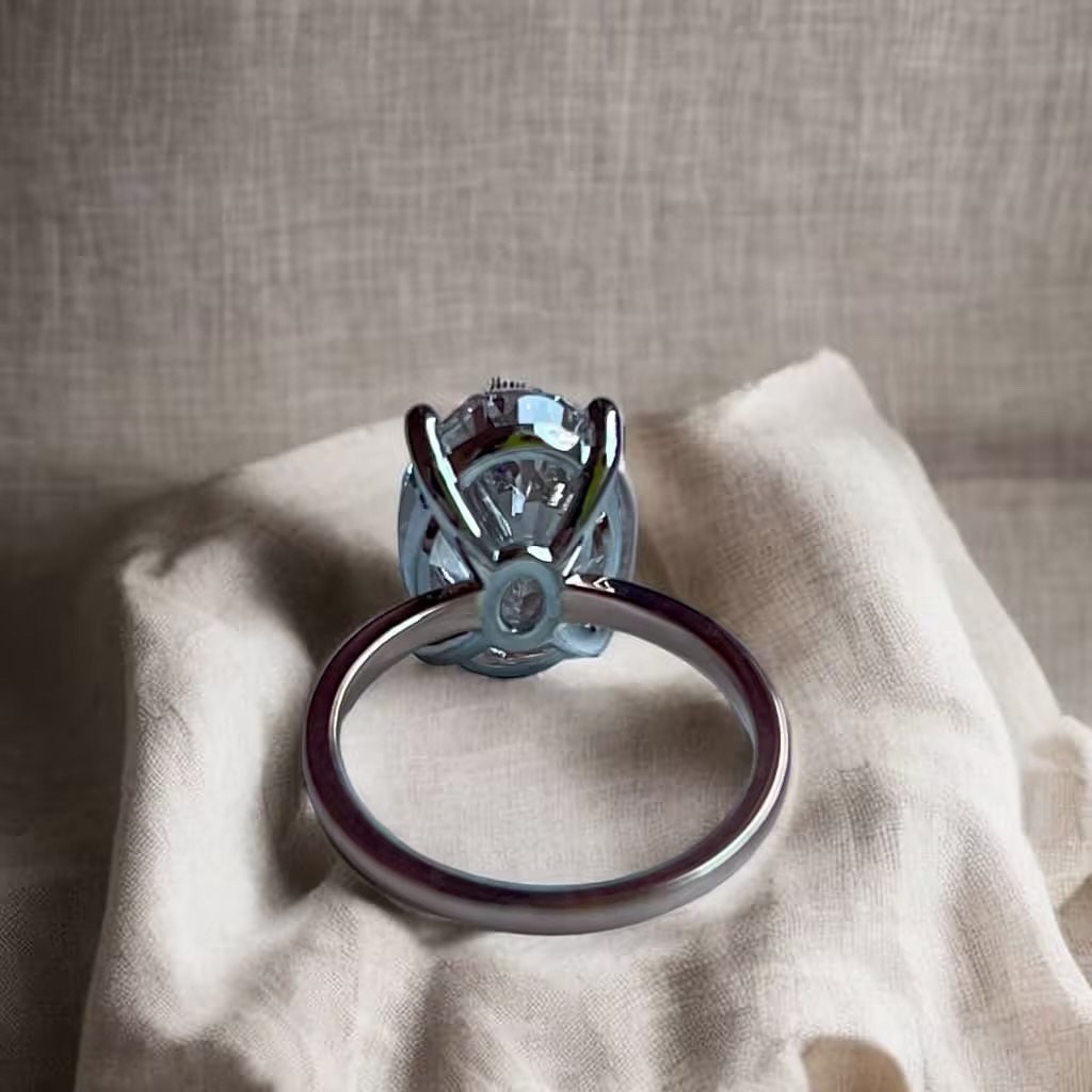 5 Carat Light Pink Oval Diamond Tiger Prong Basket Set Ring - Etsy