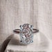 5 Carat Light Pink Oval Diamond Tiger Prong Basket Set Ring - Etsy