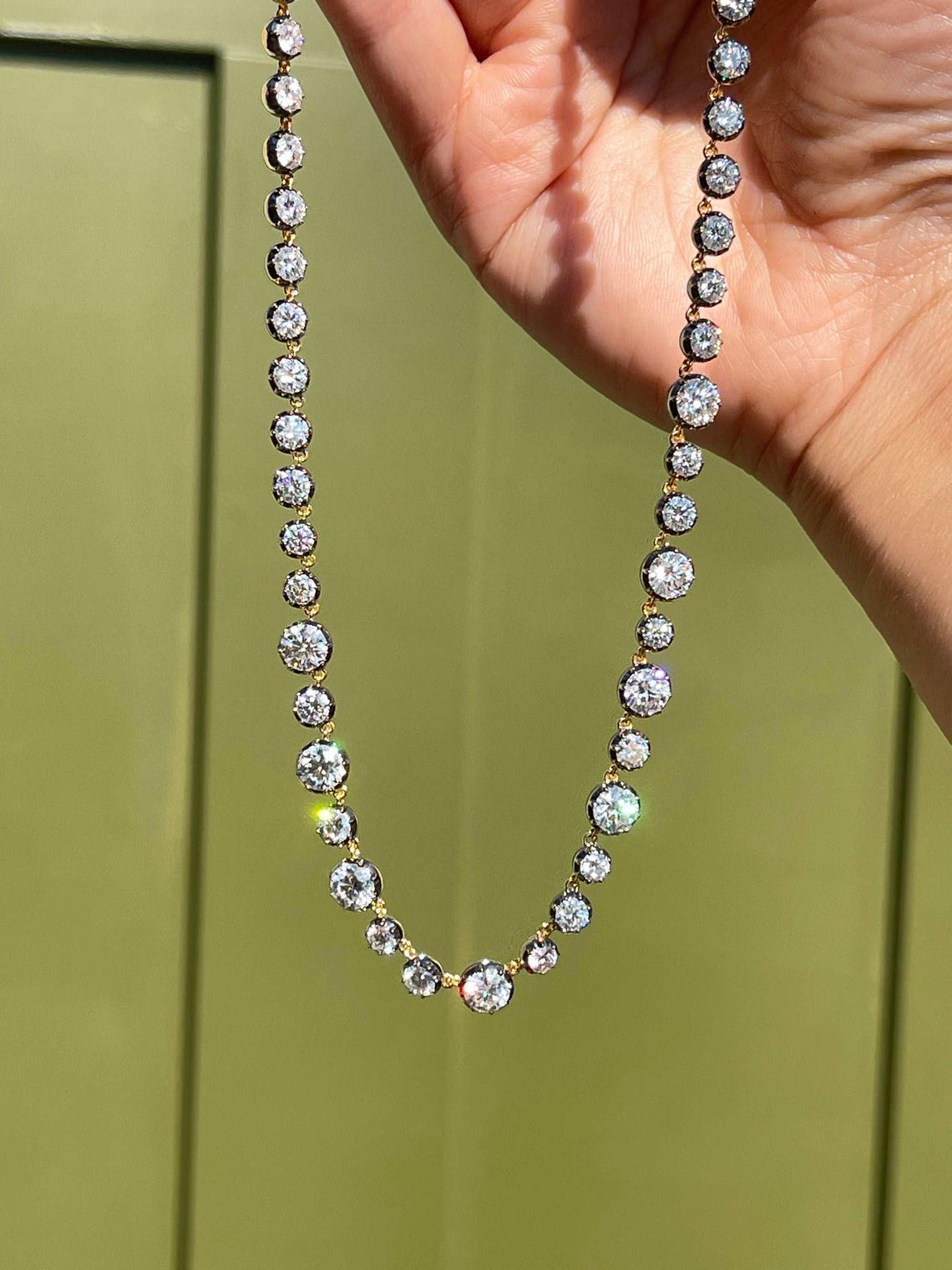 The 16 Ct Button Back Necklace Antique Inspired - Etsy