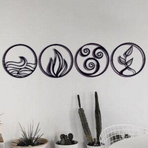 Four Elements Metal Wall Decor Singa Metal Wall Decor | Etsy